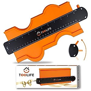 Contour Gauge Profile Tool 10inch, Gifts for Men Dad Husband Grandpa, Flooring Tools for Woodworking, Construction, Carpentry, Anniversary Birthday ideas for Him, Shape Duplicator Cool Gadgets