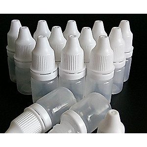 WOIWO 10PCS Refillable Plastic Squeezable Dropper Bottle Essential Oil Container Eye Liquid Vial (5ml)