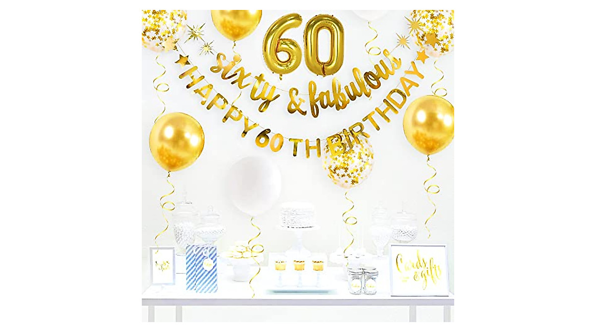 Gold 60th Birthday Banner Kit - Celebrate in Style