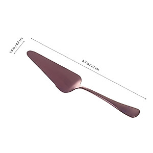 Hemoton Pizza Pie Cake Server with Serrated Edge,Stainless Steel Pizza Cake Cutter, Pizza Pastry Server Spatula,Cake Shovel, Tart Pastry Dessert Slicer, Pie Cutter Server (Purple)