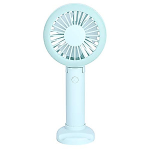 Boxwizard Handheld Fan Portable Battery USB Fan Mini Fan Electric Rechargeable Battery Foldable Handheld Folding Desk Fan Charging for Travel Office Room(A)