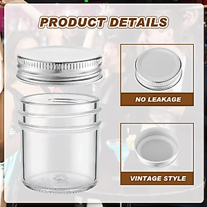 24 Pcs Mini Mason Jar Shot Glasses 2 oz Mason Jars with Lids Leak Proof for Shots, Drinks, Favors, Candles, Desserts, Crafts, Juice, Beer and Party