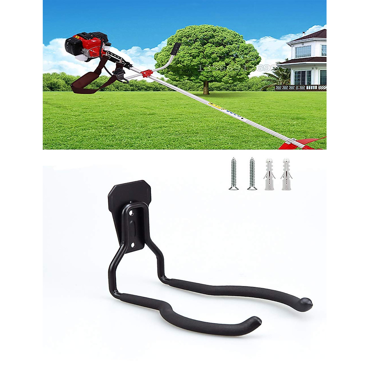 Power Tool Hanger String Trimmer Hangers, Trimmer Hanger, Trimmer Rack Holder, Weed Wacker Hanger, Weed Eater Hangers for Garage Wall, Perfect for Garage Tool Organizers and Storage, No Trimmer
