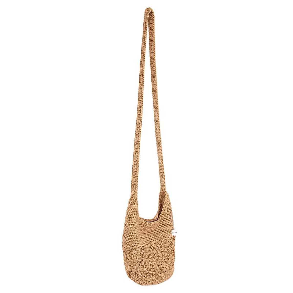 he Sak 121 Crossbody Bag in Crochet, Single Crossbody Strap, Bamboo Patch