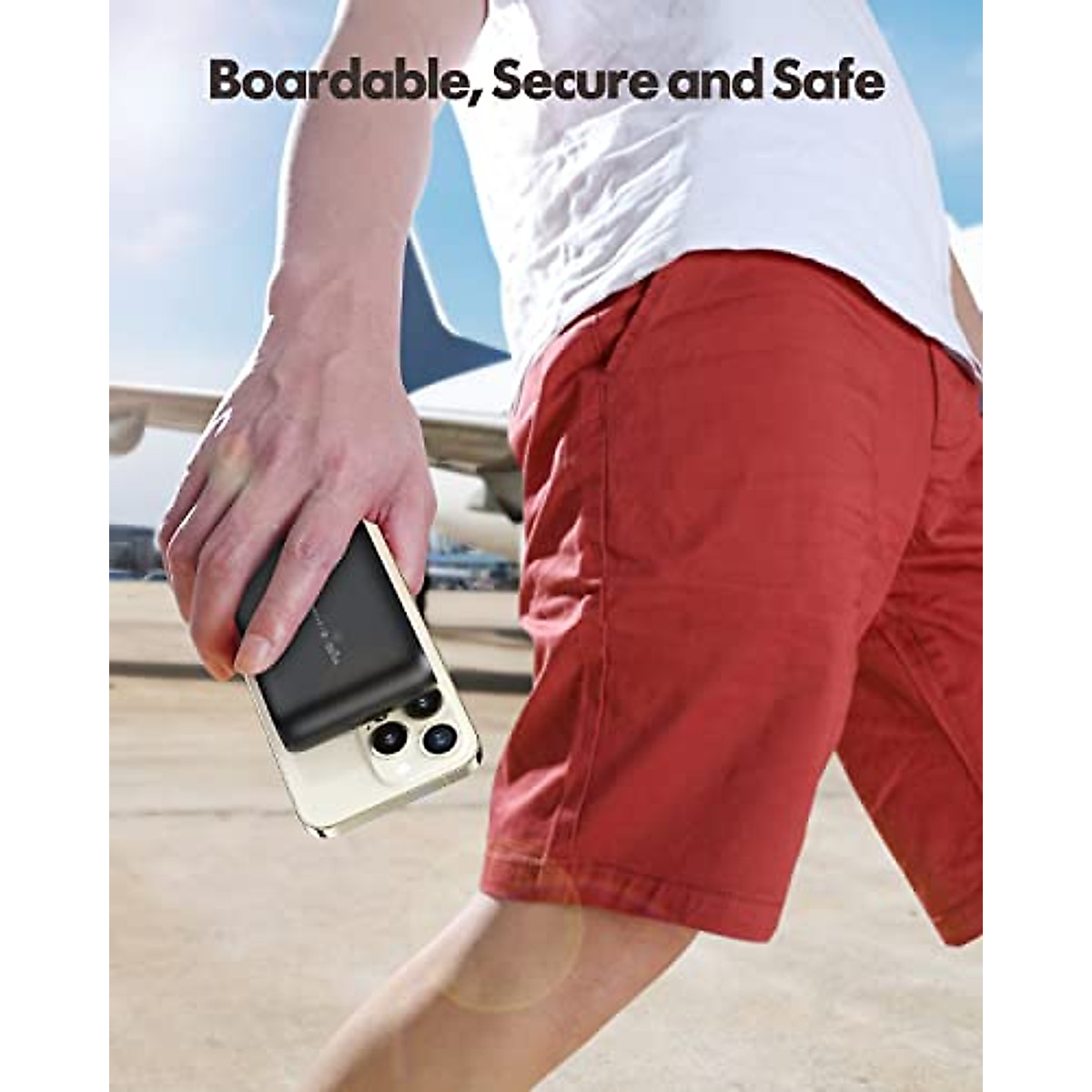 VIYISI Portable Charger with Built-in Cables, Fast Charging Power Bank with Wall Plug 10000mAh, USB C Battery Pack Compatible with iPhone 15/14/13/12/11, Samsung, Huawei, More USB-C Devices - Black