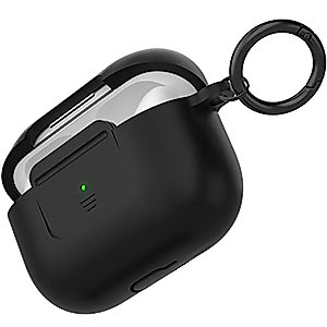FUNLINK for Airpod Pro Case Cover, [Upgrade Secure Lock] AirPods Pro 1st Generation Case Shockproof Silicone Skin Protective iPod Pro Case with Keychain for Apple Airpods Pro Case 2019