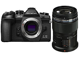 Olympus OM-D E-M1 Mark III Mirrorless Digital Camera Body, Black with M. Zuiko Digital ED 60mm f2.8 Macro Lens
