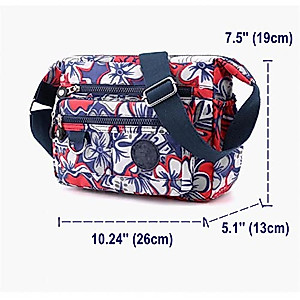 Crossbody Bag for Women Waterproof Multi-Pocket Messenger Bag Large Capacity Lightweight Shoulder Bag Casual Handbag for Daily Use Work Travel (Black)