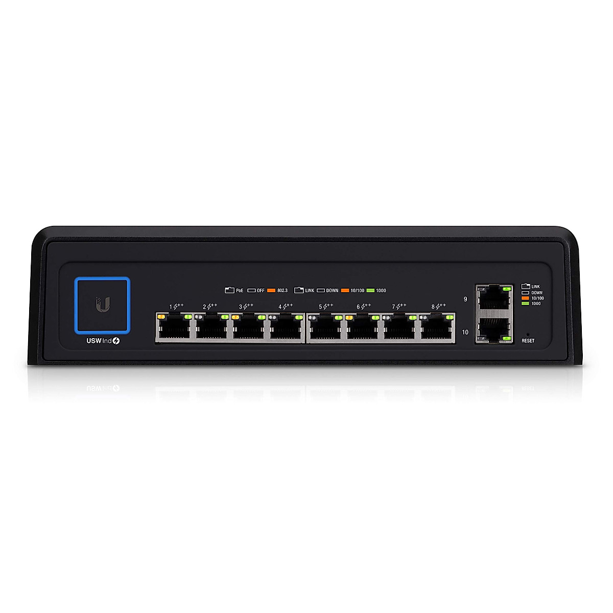 Ubiquiti Networks UniFi Industrial Switch, 10-Port Durable Switch with High-Power 802.3bt PoE++ (USW-Industrial)