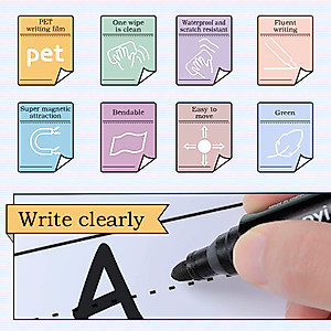 20 Pcs Magnetic Sentence Strips, Sentence Strips with Magnets, 12 x 3 in, Magnetic Dry Erase Sentence Strips, Lined Magnetic Strips, Reusable Ruled Classroom Learning Tool for Whiteboard (White)