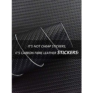 Car Door Sill Stickers for Honda Accord Threshold Protector Carbon Fibre Leather (black)