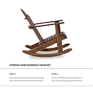 Linon Woodstock Rocking Chair, Teak