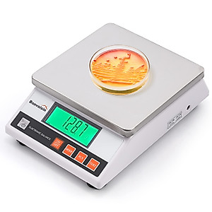 Bonvoisin Precision Scale 10kgx0.1g Digital Lab Scale Accurate Electronic Balance Portable Laboratory Analytical Balance Industrial Counting Scale Jewery Kitchen Scale CE Certified(10kg, 0.1g)