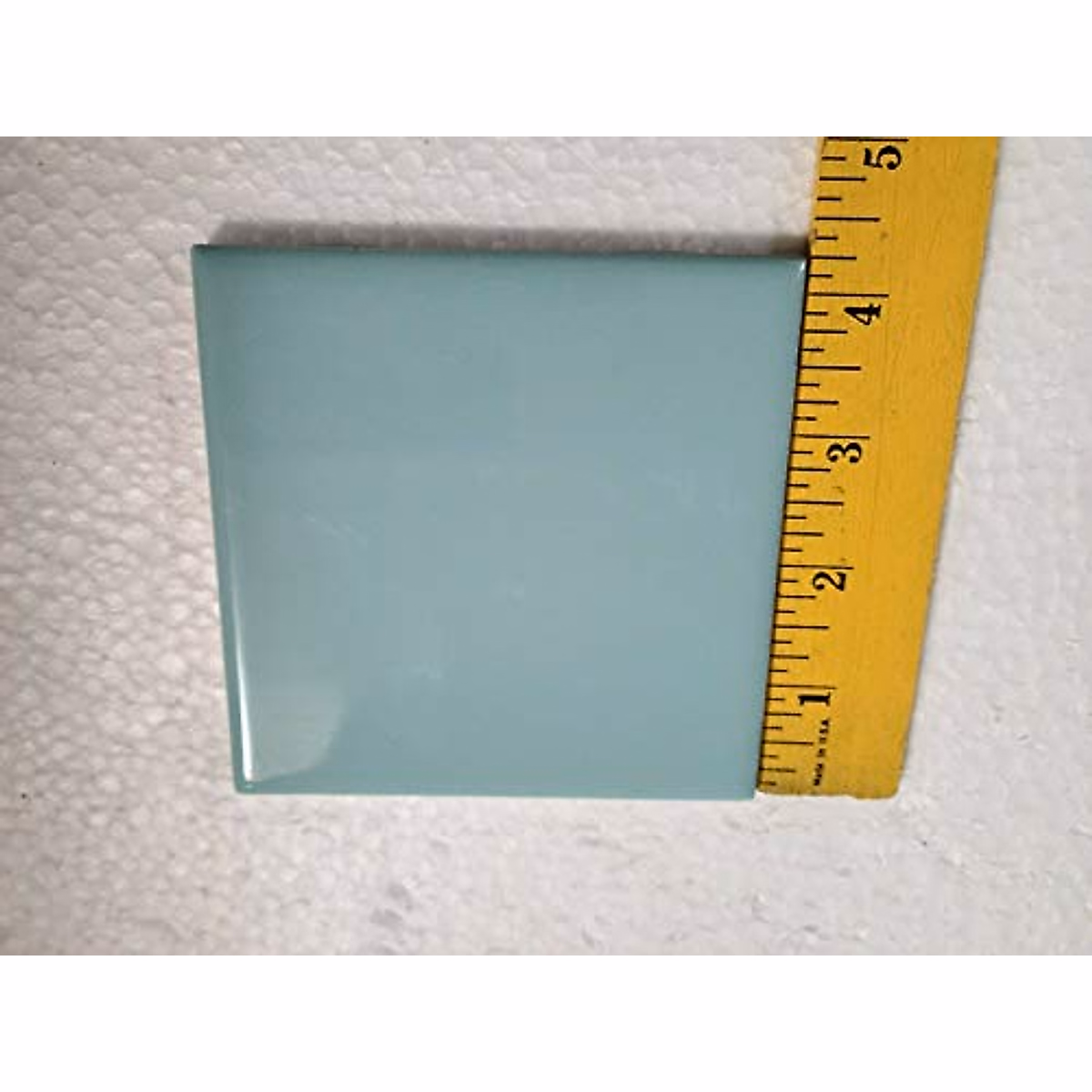 Surf Green 4 inch Blue Aqua Glow Ceramic Tile 4.25 in 4x4 Subway Square Daltile Color 0197 Classic Color 105 Box 10 Piece