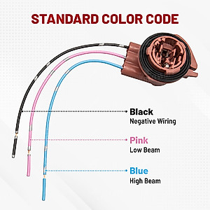 RED WOLF 3157 3156 Pre-Wired Harness Socket Adapter Pigtail Connector Plug Compatible with GM GMC Chevy Buick Cadillac 1997-2007 for Parking/Signal/Brake Light Female Adaptor Wiring Extension