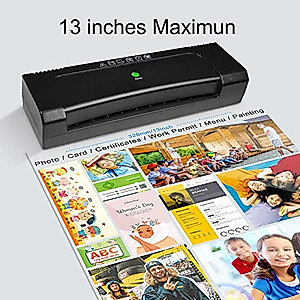 Laminator 9-inch Thermal Laminator with Laminating Sheets 10pcs, with Paper Cutter and Corner Rounder,with 2-Min Faster Preheat,Mini Personal Lamination Machine withr for Teacher Home…