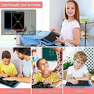 2 Pack LCD Writing Tablet for Kids, Colorful 10 Inch Doodle Board Drawing Pad, Scribbler Boards Drawing Tablet, Kids Learning Educational Toys Gifts for 2 3 4 5 6 7 8 Year Old Girls Boys Toddlers