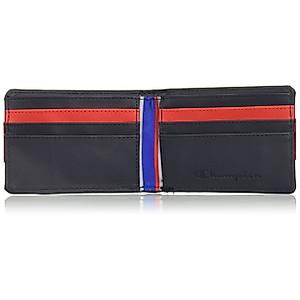 Champion Unisex Adults Compact Bifold Wallet, Black, RFID Protected