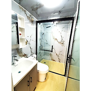 Generic Prime Manor 20 FT Luxury Easy to Assemble 2 Bedroom Modular Home with1Fully Equiped Bathroom and Kitchen Prefabricated Foldable/Expandable Mobile Home with Steel Frame, Wood Grained, Pwch1