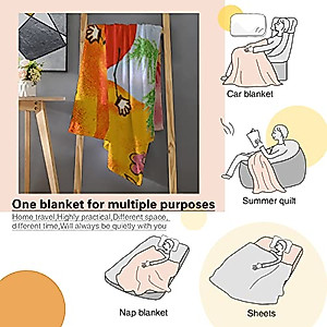 Haidguiin Throw Blankets Cute Blanket Bedding Blankets Sofa Blankets Flannel Blankets Air Conditioning Blanket Fans Gifts