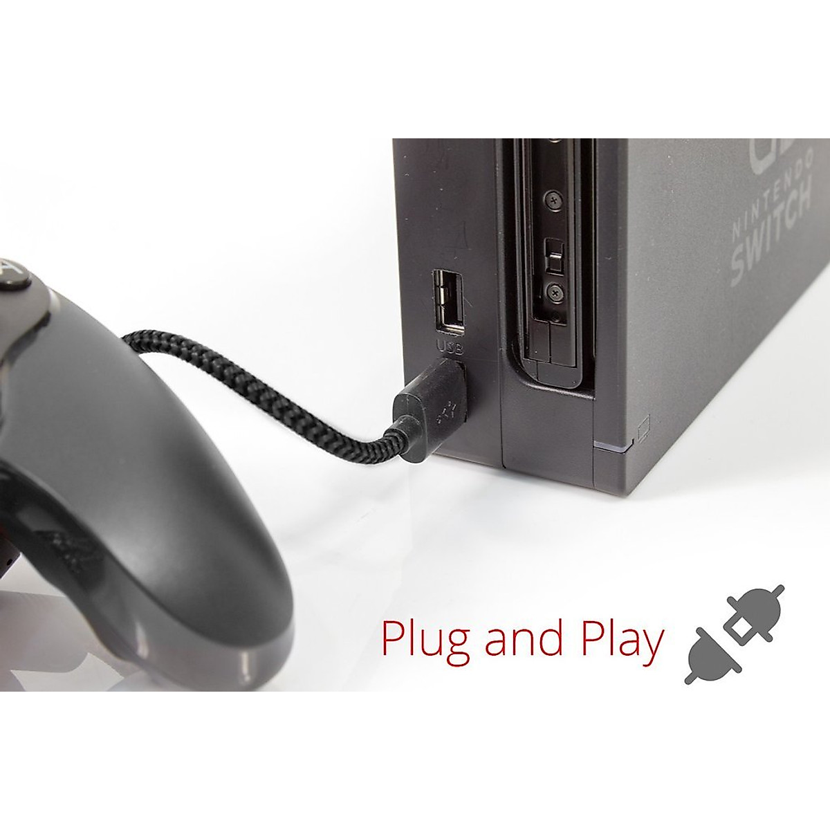 Orzly Pro Gamepad Turbo Controller for Nintendo Switch - TWIN PACK - 2x Plug and Play USB Wired Game Pads with Extra Long 3m Cable (10ft) and Turbo Buttons for Nintendo Switch (BLACK Control Pads x2)
