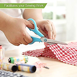 Scissors, Flycut Comfort Grip 8 Inch MutiPurpose 3-Pack Heavy Duty Durable Stainless steel and Sharp Blade for Cutting paper,Cardboard, Fabric, Craft Sewing.Suitable for Office, School and Home Use.