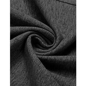 COOFANDY Men's Cotton Sweatpants Casual Loose Fit Drawstring Pants with Pockets Dark Heather Grey