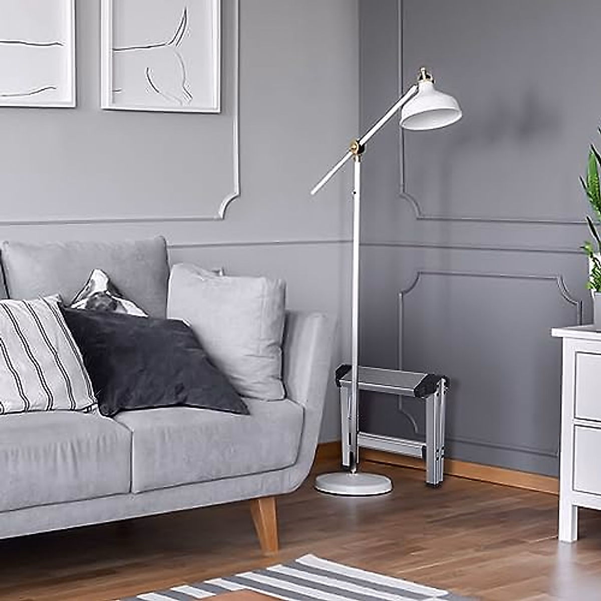 MTKOALA Folding Aluminum Step Stool - 400 lb Load Capacity - Foldable & Sturdy - Ideal for Adults, Kids, and Babies