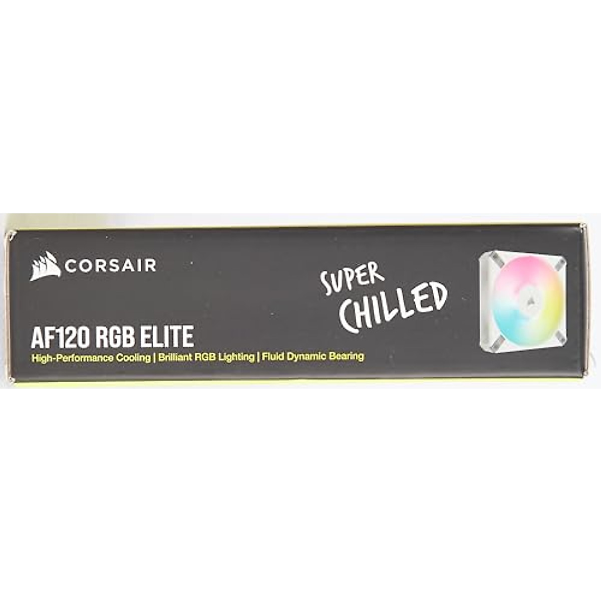 Corsair iCUE AF120 RGB Elite 120mm PWM Fan - Eight RGB LEDs - AirGuide Technology - Fluid Dynamic Bearing - Zero RPM Fan Mode - CORSAIR iCUE Software Compatible - White