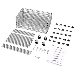Homdox 6 Tier Wire Shelving Unit on Wheels, Storage Shelves for Garage Kitchen Living Room, Heavy Duty Shelving Rack, 21.26 x 11.42 x 72.05 inch (L x W x H)
