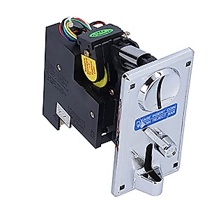 Compare and Choose Electronic Coin Acceptor with Three Sets of Anti Fishing Electric Eye Counting Devices, Convenient and Correct for Arcade Game Vending Machine (Silver Gray)