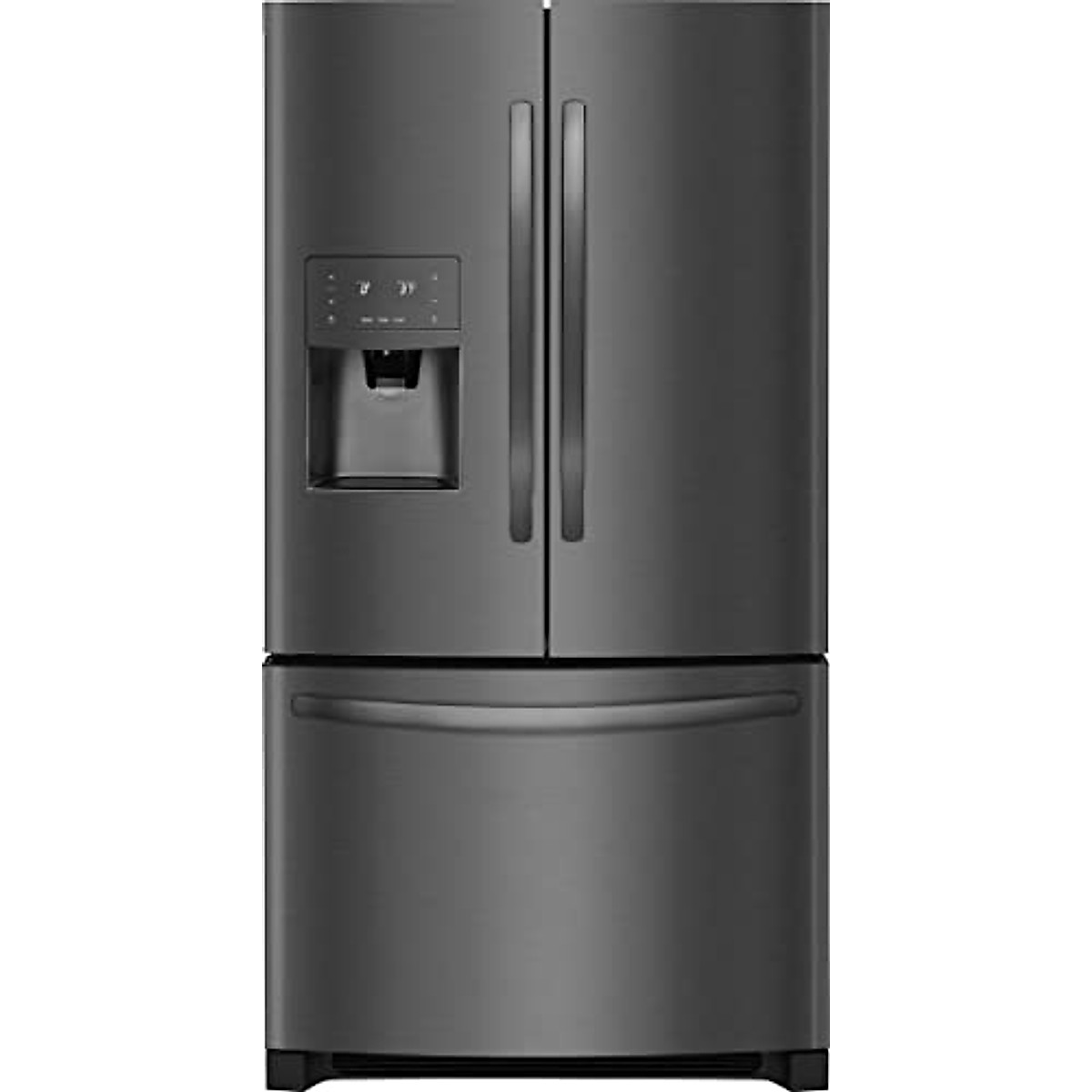 Frigidaire 4-Piece Black Stainless Steel Kitchen Package with FFHB2750TD 36 French Door Refrigerator FFGF3054TD 30 Gas Freestanding Range FFMV1645TD 30 Over-the-Range Microwave and FFID2426TD 24 Fully Integrated Dishwasher