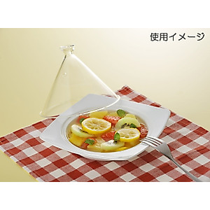 東洋セラミックス Microwave Dedicated Dream Tajin Pot (Corner) 7.9 inches (20 cm), Glass Lid, White ID-21-26