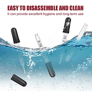 8pcs 1ml Eye Dropper, Glass Dropper with Measurements Pipettes Dropper with Rubber Head Glass Pipette for Medicine, Essential Oils, Feeding, Ear, Laboratory(2 Styles)