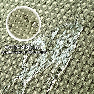 Yuanice No Hooks Needed Waffle Fabric Stall Shower Curtain 36x72 with Snap in Liner,Sage Green Narrow Shower Curtain Set with See Through Top Window Hotel Grade Decorative Spa Like Bath Curtain.