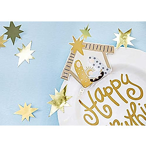 HAPPY EVERYTHING! White Stripe Big Round Platter