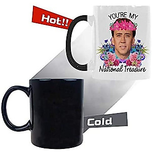 SCSF You're My National Treasure Morphing Coffee Mugs Heat Reveal Color Change Mug Christmas Mug For Men11 Ounces