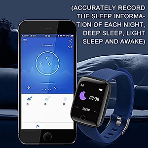 1.44" Color Screen Bluetooth Smart Watch for Adults Men Women - Multifunctional Waterproof Full-Touch Bluetooth Call Fitness Sports Smart Bracelet Gifts for Christmas Birthday