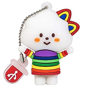 BorlterClamp 32GB USB Flash Drive Cute Cartoon Cloud Girl Model Memory Stick, Gift for Students and Children