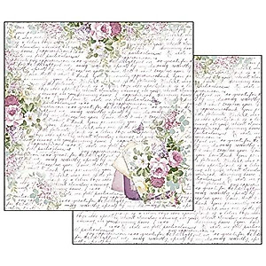 Stamperia International KFT Pack 10 sheets double face - Lilac, Multicoloured, 30.5 x 30.5 (12" x 12")