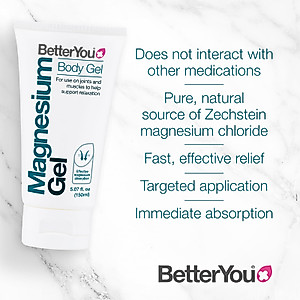 BetterYou Magnesium Gel - Relaxing Muscle Rub - Topical Magnesium for Effective Absorption - Tense Joint Support and Sore Muscle Relief - 5.07 oz