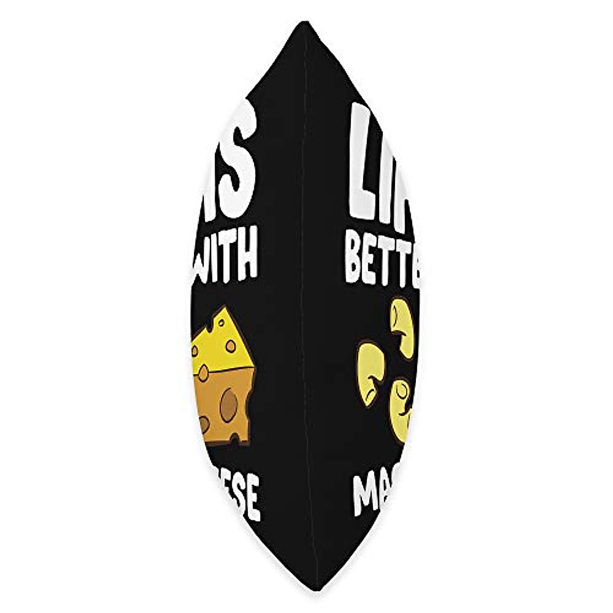 The Mac And Cheese Macaroni Lover Store Life is Better Funny Mac N Cheese Throw Pillow, 16x16, Multicolor