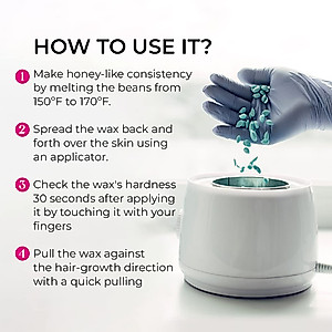 Natural Wax Hard Wax Beans - Professional Use 100% Organic - Hair Removal Wax Beads - Brazilian Waxing for All Body Parts - Large Refill Beads for Wax Warmer (32 oz)