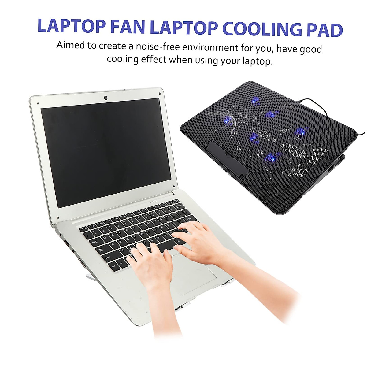 UKCOCO Computer Radiator Laptop Cooling Pad Laptop Stand Portable Laptop Fan Cooler Laptop Stand Cooler Laptop Stand for Desk Cooling Stand Laptop Mount Bracket Plate Plastic Notebook S6