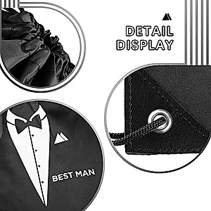 Eccliy 12 Pieces Groomsman Gift Bags for Wedding Include 1 Best Man and 11 Groomsman Proposal Bags Party Favor Bags for Groomsman Father's Birthday Anniversary Wedding Party Supplies