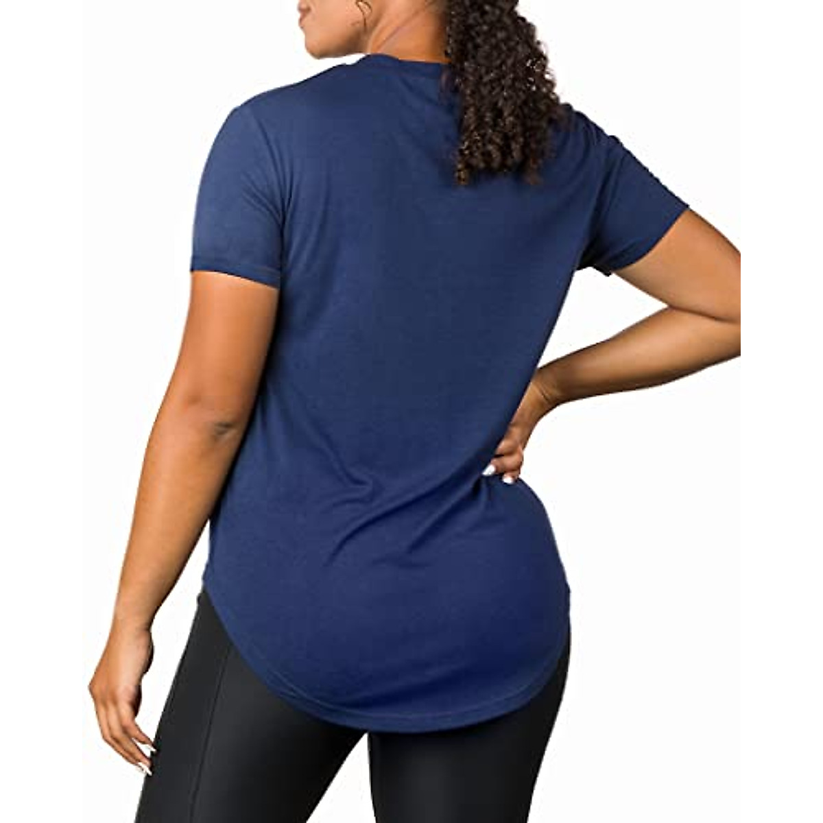 Epic MMA Gear Plus Size Womens V Neck Collar T Shirt | Summer Top With Chest Pocket (3X-Large, Navy)