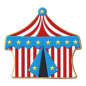 Circus Tent Cookie Cutter 3.5 Inch - Made in the USA – Foose Cookie Cutters Tin Plated Steel Circus Tent Cookie Mold