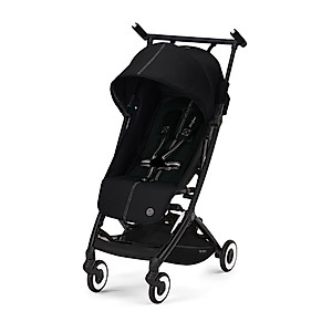 CYBEX Libelle 2 Ultra Compact and Lightweight Baby Pockit Travel Stroller with UPF 50+ Sun Canopy for Babies and Toddlers - Carry-On Luggage Compliant - Compatible with CYBEX Car Seats,Moon Black