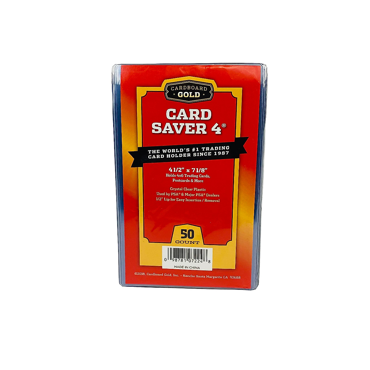 Card Saver 50 Cardboard Gold 4 Semi-Rigid Card Holders