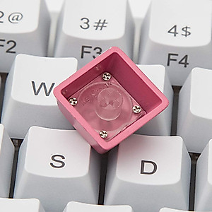 HFSECURITY Sakura Cherry Blossoms Metal Backlit Keycaps for Cherry Mx Switch Mechanical Gaming Keyboard Zinc Aluminum Alloy 3D Keycaps